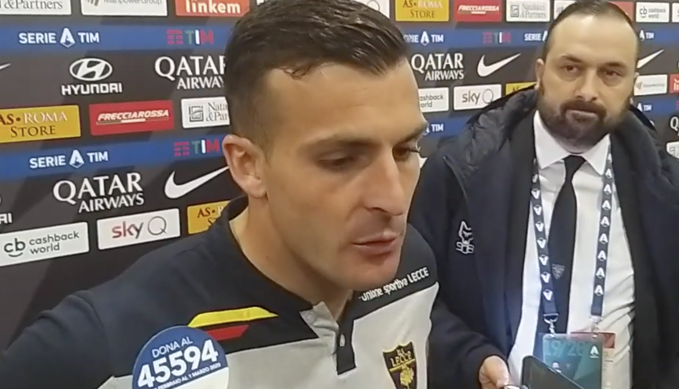 Donati incastrato dalla prova tv: bestemmia durante Lecce-Atalanta ... Donati incastrato dalla prova tv: bestemmia durante Lecce-Atalanta ...